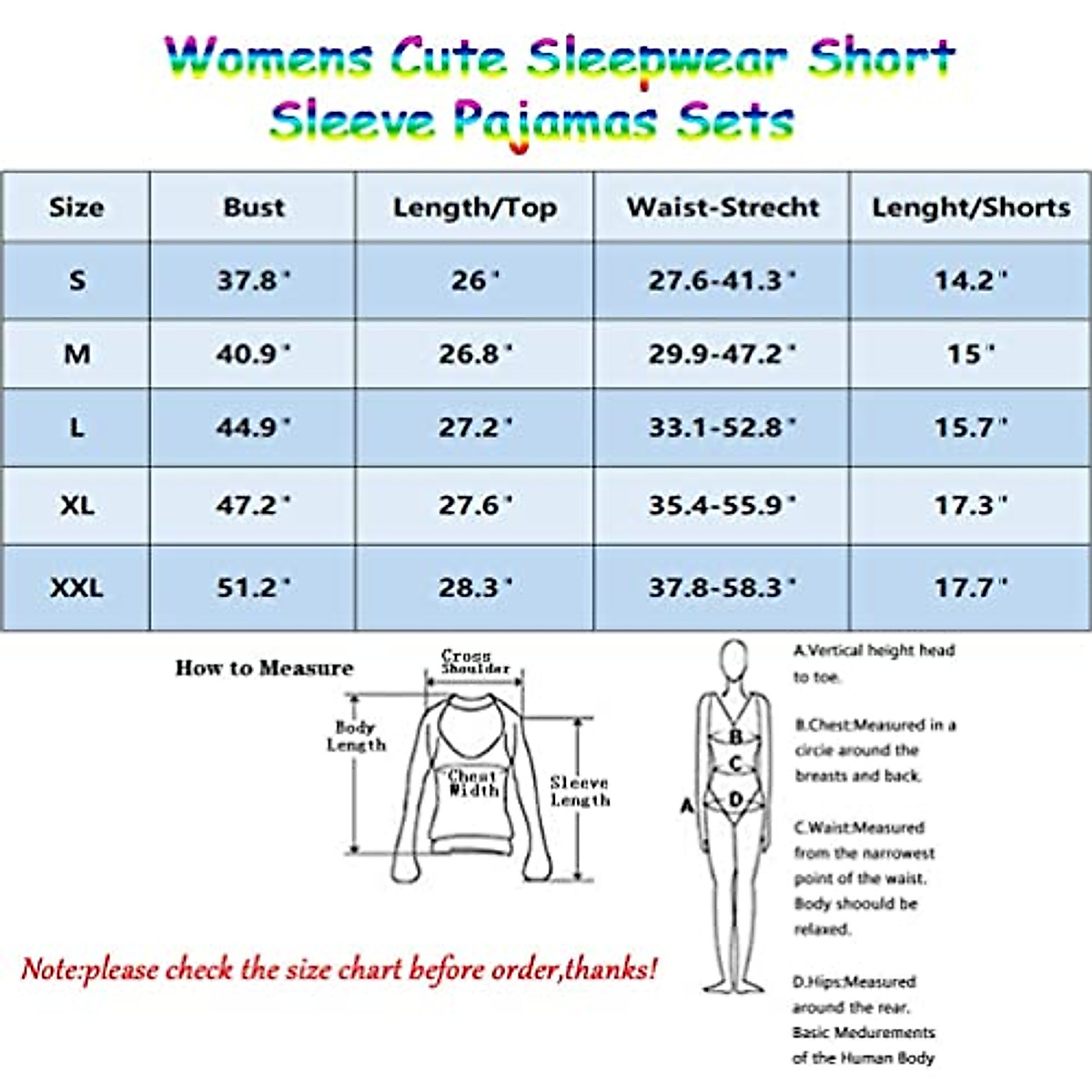 ENJOYNIGHT Women's Pajama Set Short Sleeve Shirt and Shorts Sleepwear V Neck Pjs with Pockets (X-Large, Star)