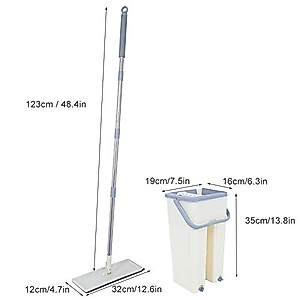 Haowecib Cleaning Mop, Soft Floor Mop Cleaner, Free Hand-Washing for Daily Household Cleaning Floor Cleaning, Defult