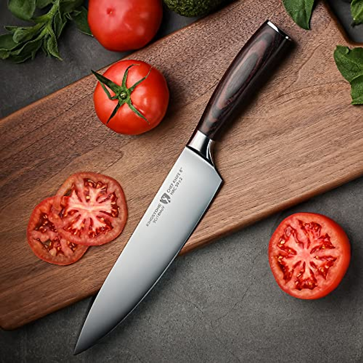 KINGSTONE Chef Knife, Professional Sharp Kitchen Knives, German Stainless Steel Kitchen Knifes, Work chefmate Knives with Sheath & Gift Box