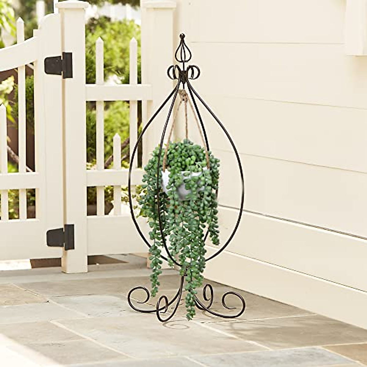 plants Artificial Succulents Hanging Fake String of Pearls Greenery with Planter for Home Wall Garden Indoor Outdoor Decor