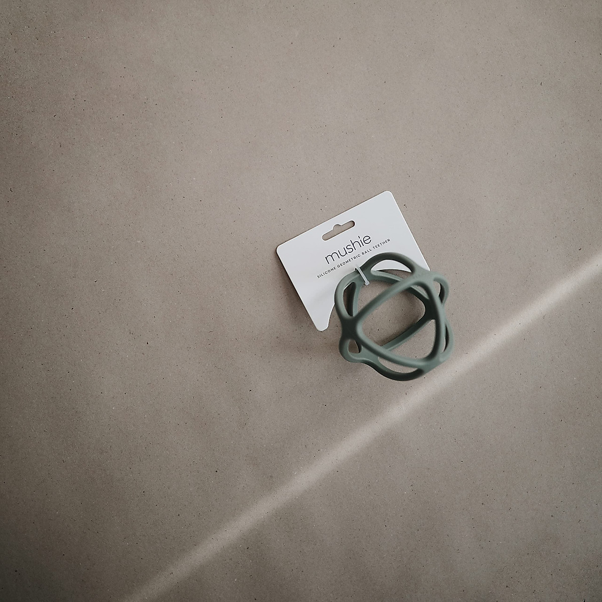 mushie Silicone Baby Teether Ball Toy (Dried Thyme)