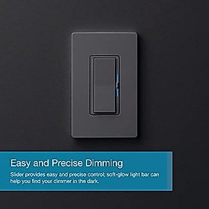Lutron Diva Smart Dimmer Switch Starter Kit for Caséta Smart Lighting, with Smart Hub, Pico Remote, and Pedestal | No Neutral Wire Required | DVRF-BDG-1DP-A