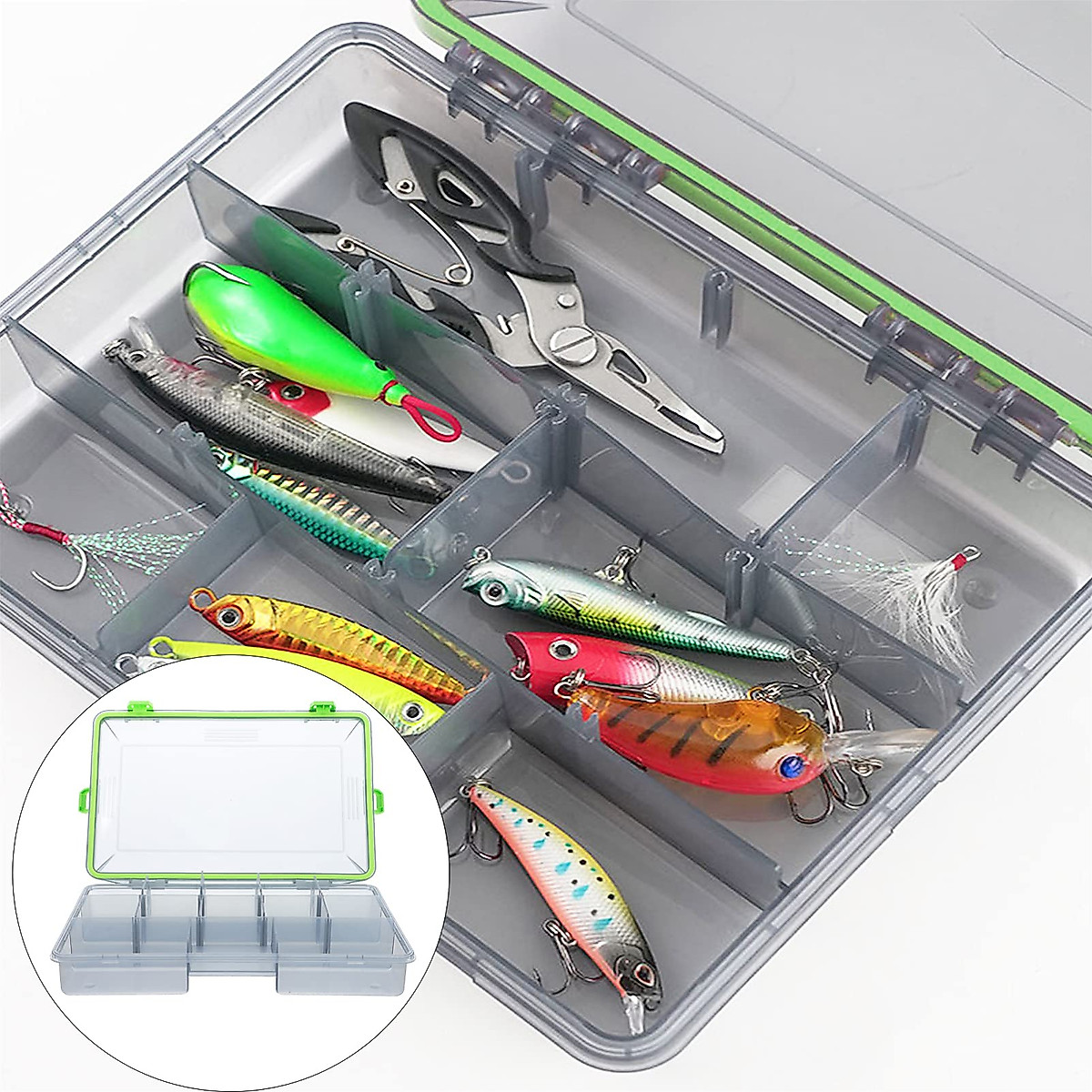 BESPORTBLE 1Pc Box Fishing Gear Storage Box Fishing Trays Tackle Organizer Tackle Bag jewelery organzer Lures Bag Earring Holder Fishing Storage Organizer Portable Plastic Bead Earrings
