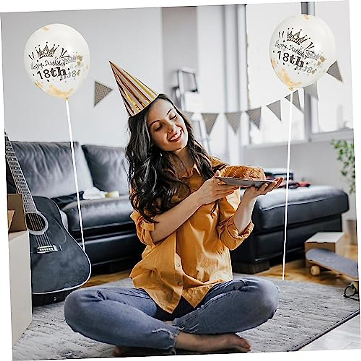 Abaodam 2 Packs balloon happy birthday ballons happy birthday banners decorative holiday garland arch decor ballon garland latex 18th banner birthday theme emulsion suite photo