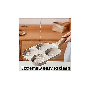 Generic BellaCucina 4-Cup Nonstick Granite Omelette Skillet, Egg Pan for Omelettes and Pancakes, Induction Compatible,Healthy Meal, Regular, BL001