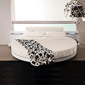 Mielmoon Round Mattress (86" Diameter) Luxury King - Premium Foam Firm Medium Plush - Round Bed Mattress USA (King 8")