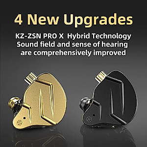 KZ ZSN Pro X in Ear Monitor Earphone 1BA 1DD Wired Earphone HiFi Sport Gaming Earbuds Headphones Compatibility for Phone Computer Tablet