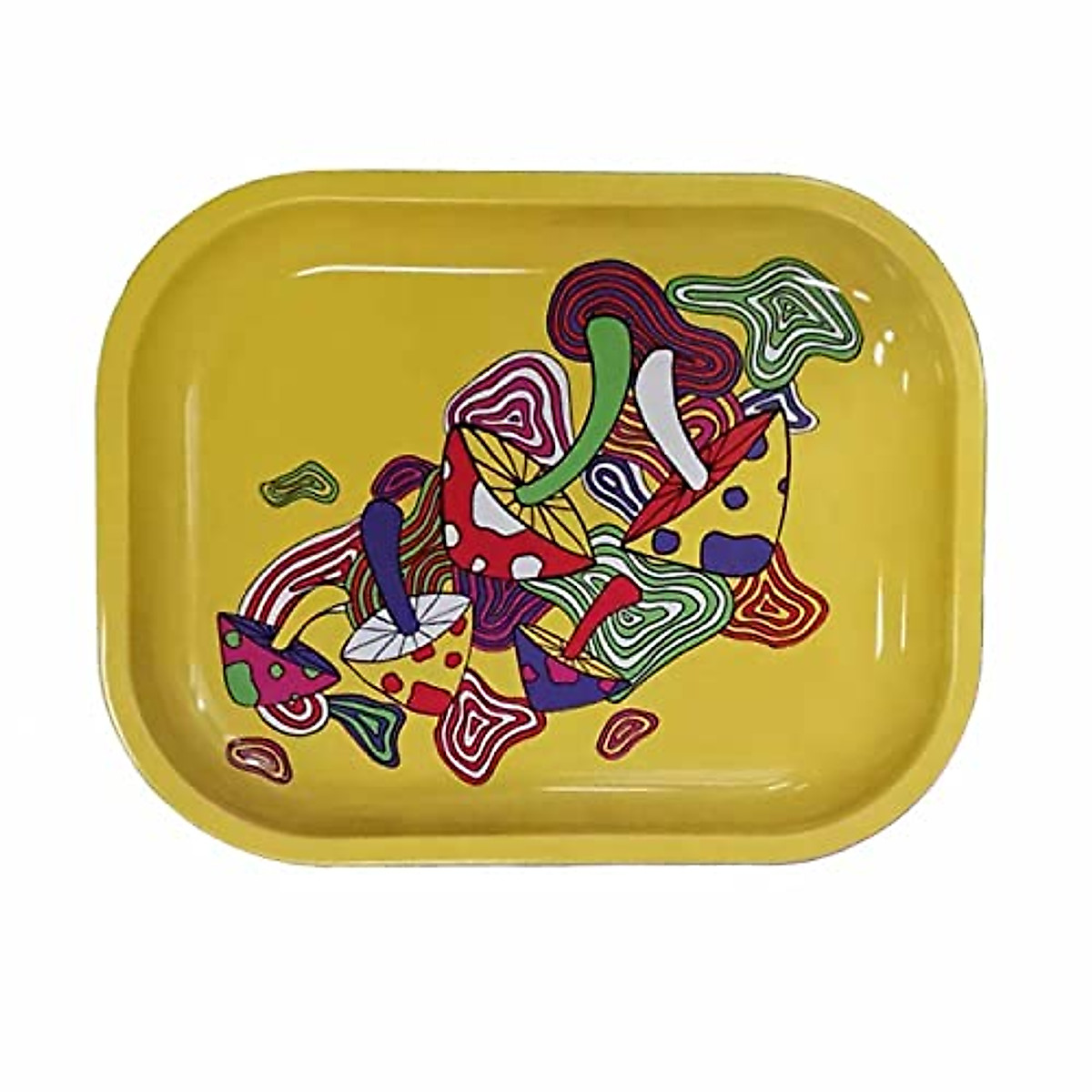 FANVA Metal Rolling Tray-Rolling Papers-Travel Metal Tray-Small Size - 7inch x 5.5inch, Green