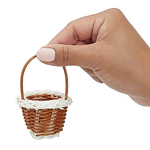 Juvale 24 Pack Mini Woven Baskets with Handles - Bulk Miniature Baskets for School Projects, Mini Wicker Baskets for Party Favors, Tiny Baskets for Crafts, Picnic - 2x3 inch