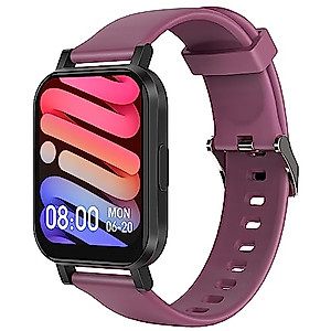 MAXTOP Smart Watch for Women Men,1.69" Touch Screen Fitness Tracker for iPhone Android Phone IP68 Waterproof,Finess Watch with Step Calorie Counter Sleep Monitoring Pedometer Watches, T11 Pro+ Purple
