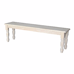 International Concepts Farmhouse Bench, Unfinished