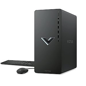 HP Victus 15L Gaming Desktop Computer, AMD Ryzen 5 5600G 6 cores(up to 4.4 GHz), AMD Radeon RX 6400, 32GB RAM,1TB PCIe NVMe SSD, Keyboard & Mouse, Windows 11 Home