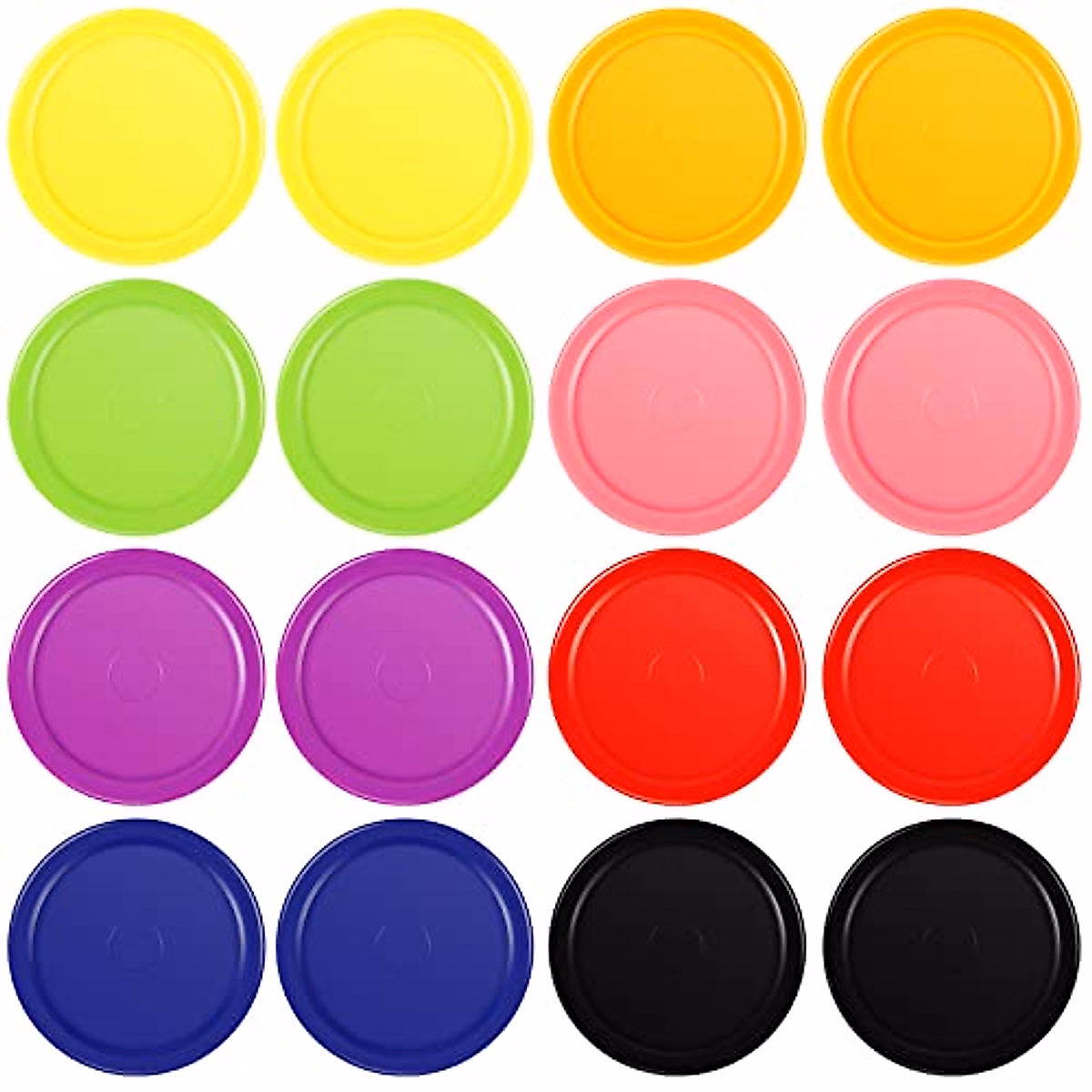 16 Pieces Home Hockey Pucks 2.5 Inch Red Replacement Round Hockey Pucks Heavy Hockey Tables Pucks Multicolors for Game Tables Equipment Accessories
