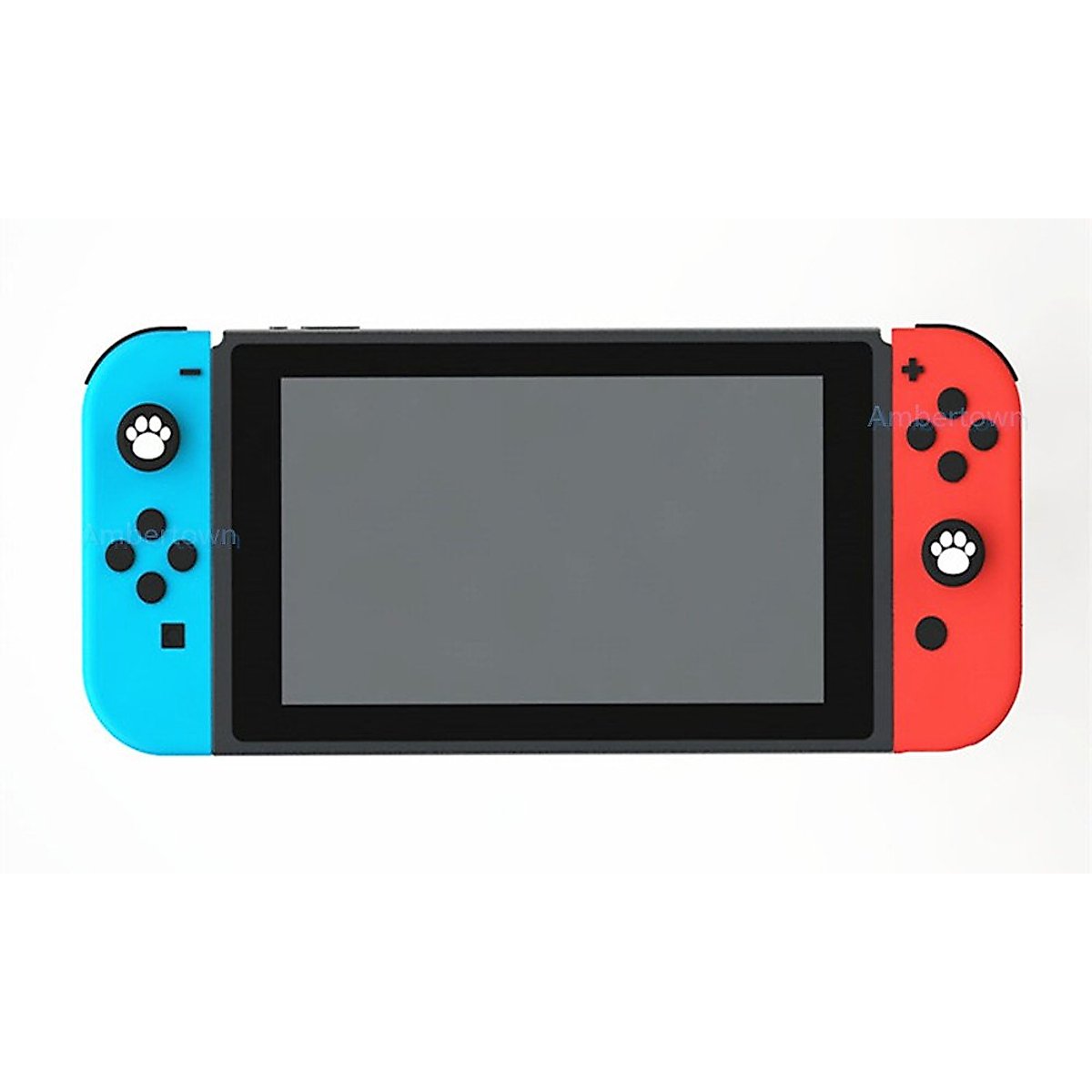 Ambertown 2 x Silicone Analog Controller Thumb Stick Joystick Grips Cap for Nintendo Switch NS/Switch Lite Controller Joy-Con ThumbStick Cute Cat Paw Claw (White)