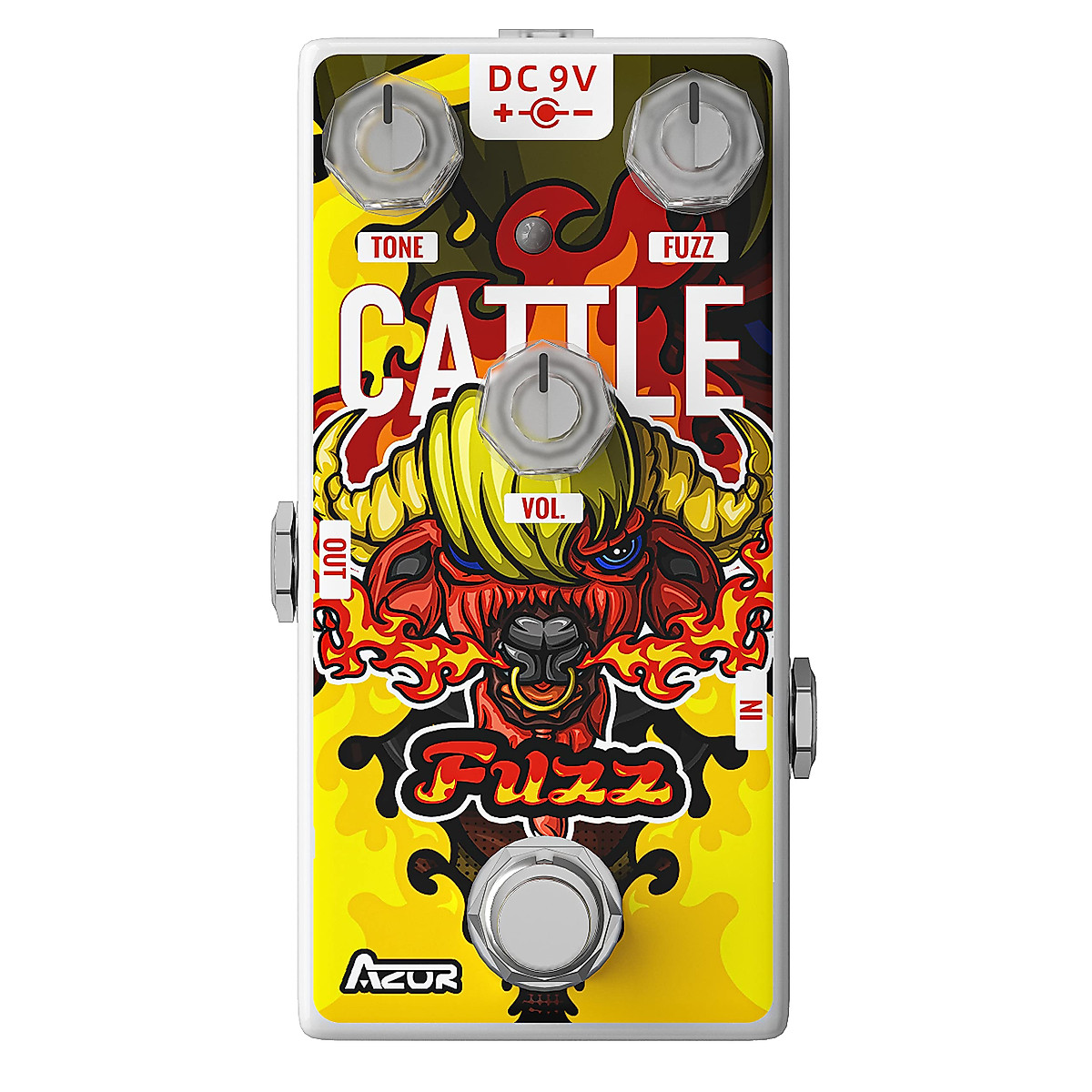 AZOR Fuzz Pedal Cattle Analog Guitar Effect Classic Stylish Pedal for Electric Guitar True Bypass