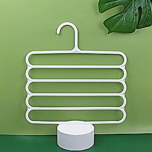 NA Colorful Five-Layer Trouser Rack Candy-Colored Scarf Hanger Dual-Purpose Multi-Layer Plastic Hanger Wardrobe Storage Hanger