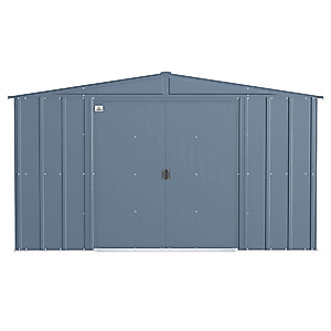 Arrow Classic Steel Storage Shed, 10x8, Blue Grey