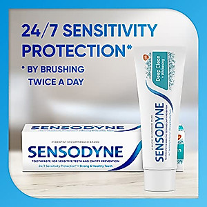 Sensodyne Deep Clean Sensitive Toothpaste, Cavity Prevention and Sensitive Teeth Treatment - 4 Ounces