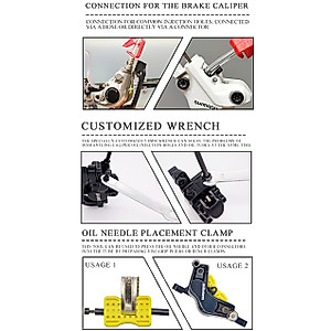 CYCEARTH Bicycle Hydraulic Disc Brake Oil Bleed Kit for All Brakes Shimano,SRAM,AVID,TEKTRO,MAGURA,Hayes,Bike Brake Repair Tool (Standard)