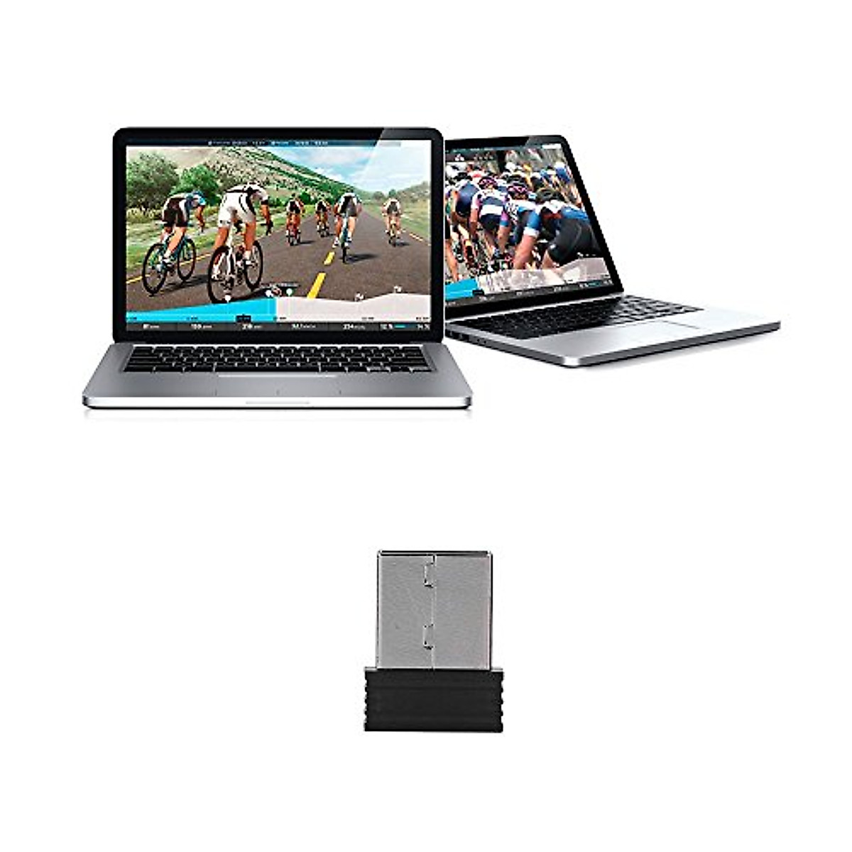 USB ANT+ Stick Dongle Adapter Wireless Receiver for Zwift, TheSufferfest, TrainerRoad, Rouvy to Upgrade Bike Trainer U1