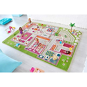 IVI Playhouse Green 3D Play Mat, Non-Toxic, Stain Resistant, Educational Montessori Activity Toys for Kids, Medium, 59" L x 39" W
