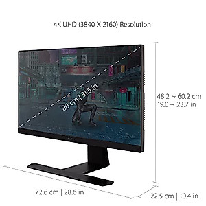 ViewSonic XG320U 32 Inch 4K UHD 1ms 150Hz Gaming Monitor with FreeSync Premium Pro, HDR 600, HDMI, DisplayPort, USB, and Advanced Ergonomics