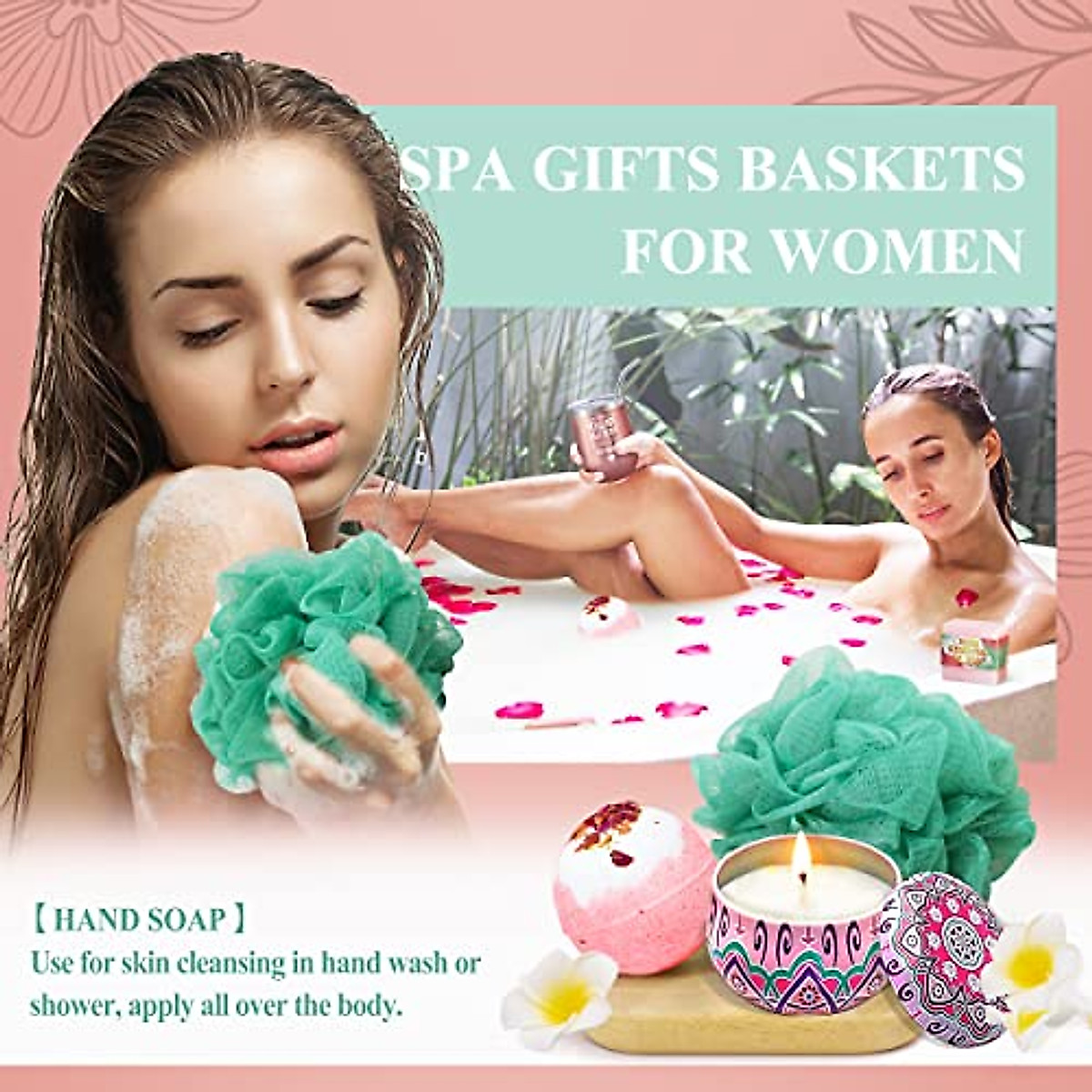 Birthday Gifts for Women Thank You Gifts Best Friends Gifts Get Well Soon Gifts Valentines Day Gifts for Her Relaxing Spa Gift Baskets for Women, Mom, Wife, Sister, Nurse Friends You are Awesome Gifts