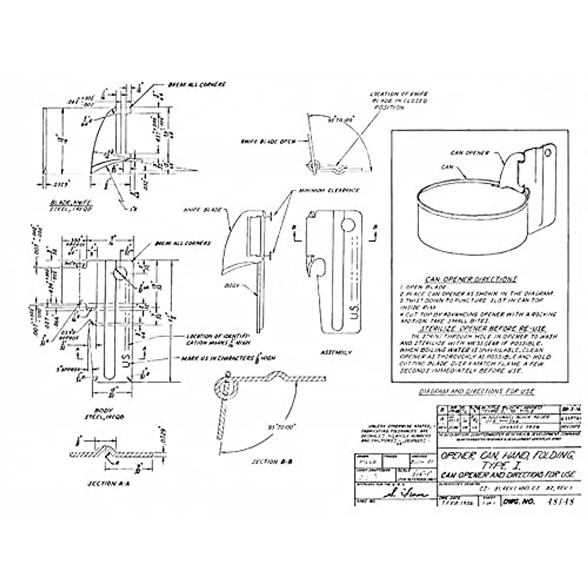 P-38 Can Openers - US Shelby Model P38 - GI Military Can Openers - Stainless Steel Can Openers (20)