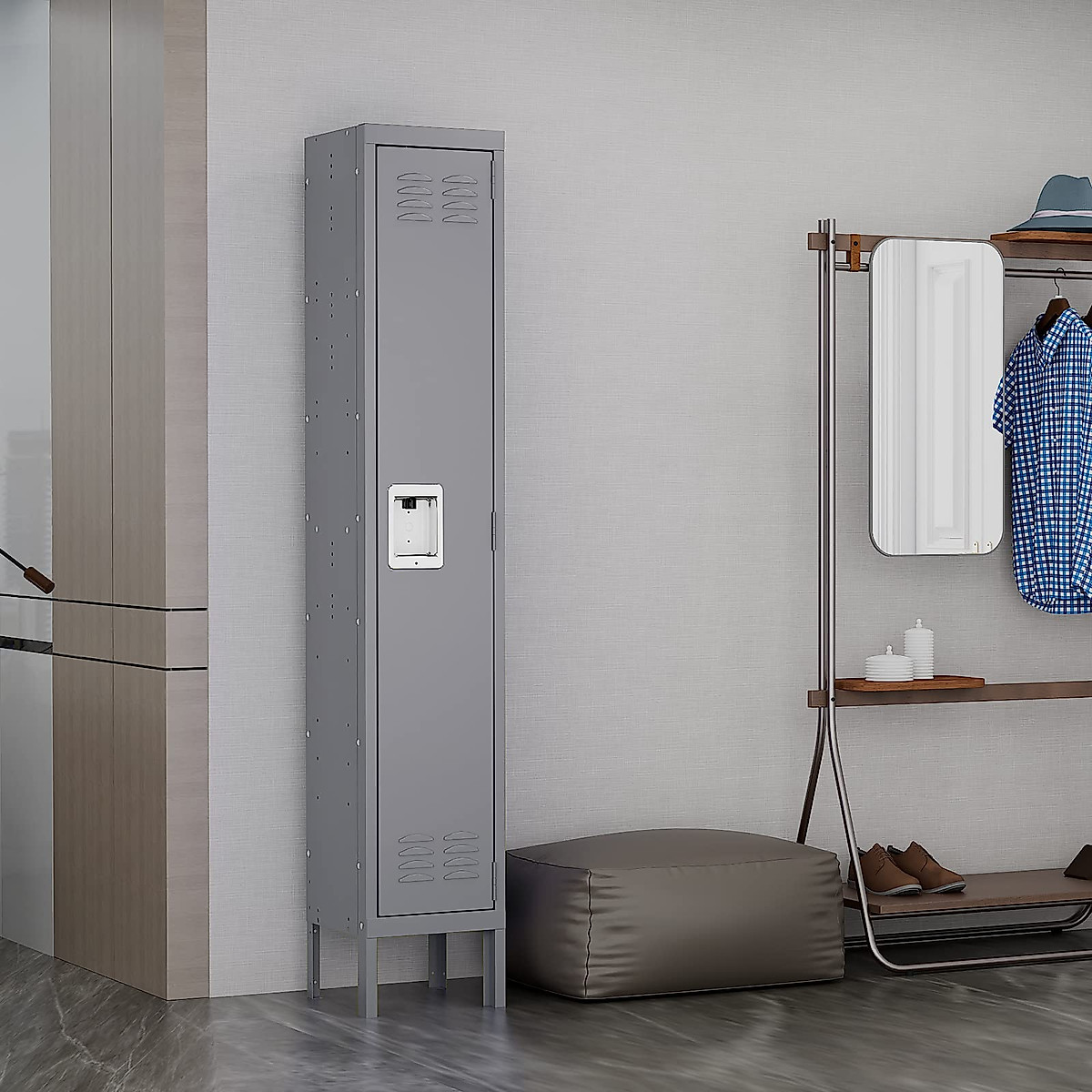 SISESOL Metal Locker Organizer for Work 66" Cabinets with Doors, Tall Narrow Storage Cabinet - Locker Storage Cabinets for School, Gym, Home, Office, Garage