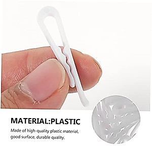 MUSISALY 200pcs Shirt Pin Sheer Pants Folding Ties Clips Socks Clamps Costume Shirt Alligator Hair Clips Dress Shirt Clips Clear Clothes Clips Shirt Packing Clip Garment Clip White Plastic