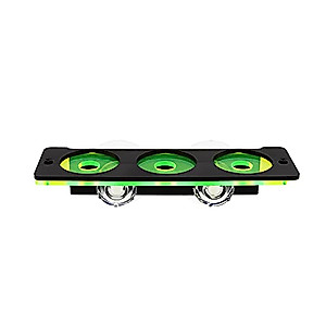 Fluorescent Green Coral Frag Holder Acrylic Coral Rack with Powerful Double Suction Cup Placstic Screws Suitable for Household Fish Tanks (3 Plug Holes)