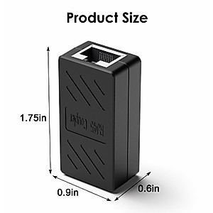 LVY Ethernet Extender RJ45 Couplers Network Cable Coupler Cat 5 Coupling Lnternet Female to Female Connector Lnline Coupler for Cat5/ Cat5e/ Cat6e/ Cat7 Ethernet Extension Cable(3 Pack Black)