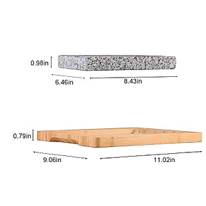 Artestia Cooking Stones for Steak, Double Cooking Stones in One Sizzling Hot Stone Set, Steak Stone Cooking Set Barbecue/BBQ/Hibachi/Steak Grill (One Deluxe Set with Two Stones)