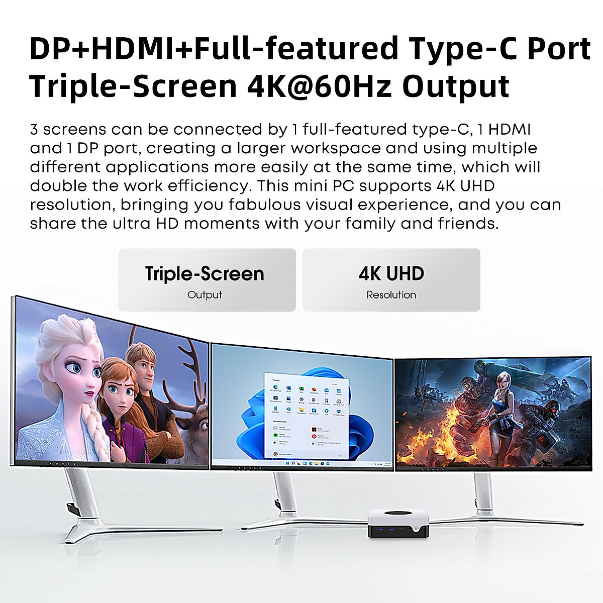 CHUWI LarkBox X Mini PC, AMD Ryzen 7 3750U, 8GB RAM, 256GB SSD, Vega 1 Graphics, Dual 2.5Gbps USB 3.0 Ports, Windows 11