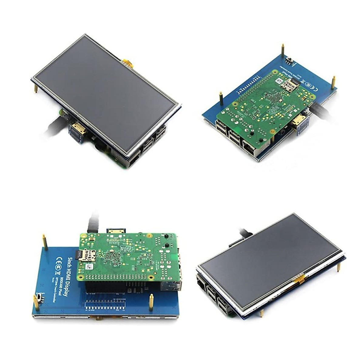 Treedix 5 Inch Display Touch Screen LCD Display HDMI Interface 800×480 Color Touch Screen Module with Touch Pen Compatible with Raspberry Pi 3B+/4B
