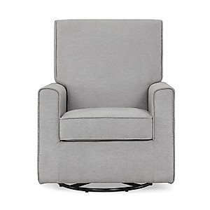 Delta Children Sophie Nursery Glider Swivel Chair with LiveSmart Performance Fabric Fabric, Nickel