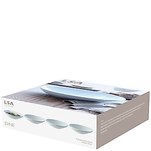 LSA International Dine Soup/Pasta Bowl Coupe O9.5in x 4, 9.5", White