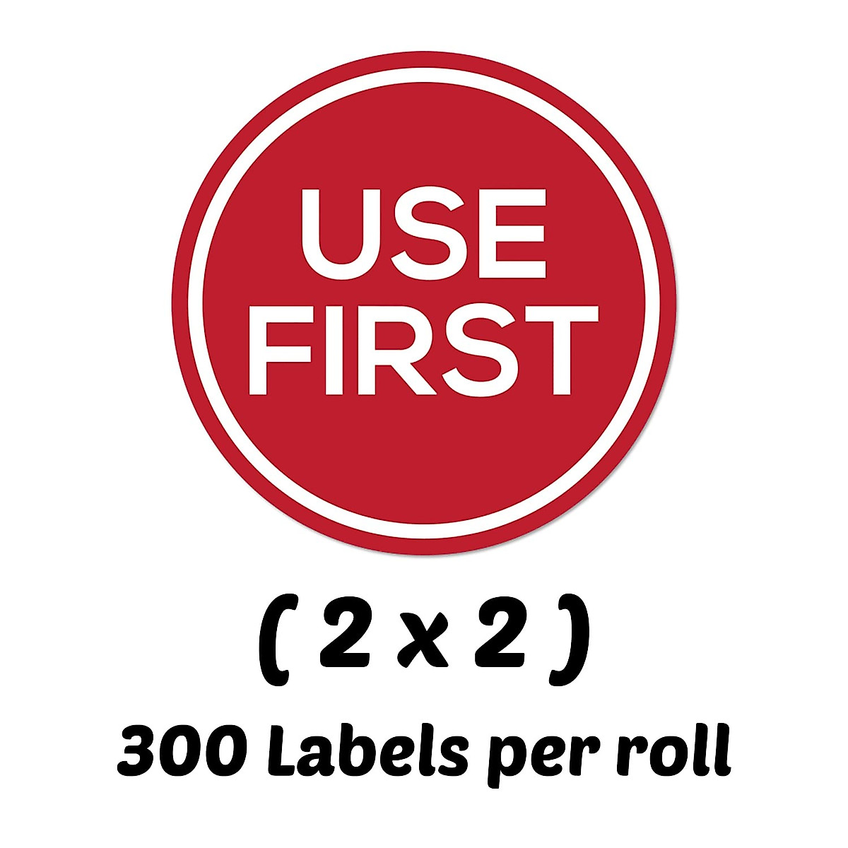 900 Use First Stickers - 2 inch, Circle Dot, Round Food Service Labels/Restaurant Inventory Control/Use First Labels Expiration Stickers, (Red)