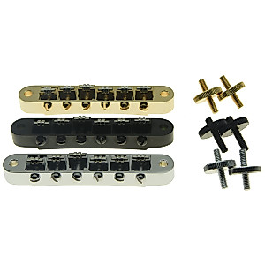 Dopro Chrome Guitar Roller Saddle Bridge Tune-O-Matic Bridge For USA Les Paul,SG,ES Dot,Gretsch Bigsby T-O-M with M4 Posts