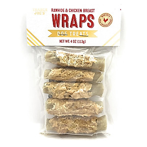 Rawhide & Chicken Breast Wraps Dog Treats by Trader Joes 4 oz (113g) – Pack of 2