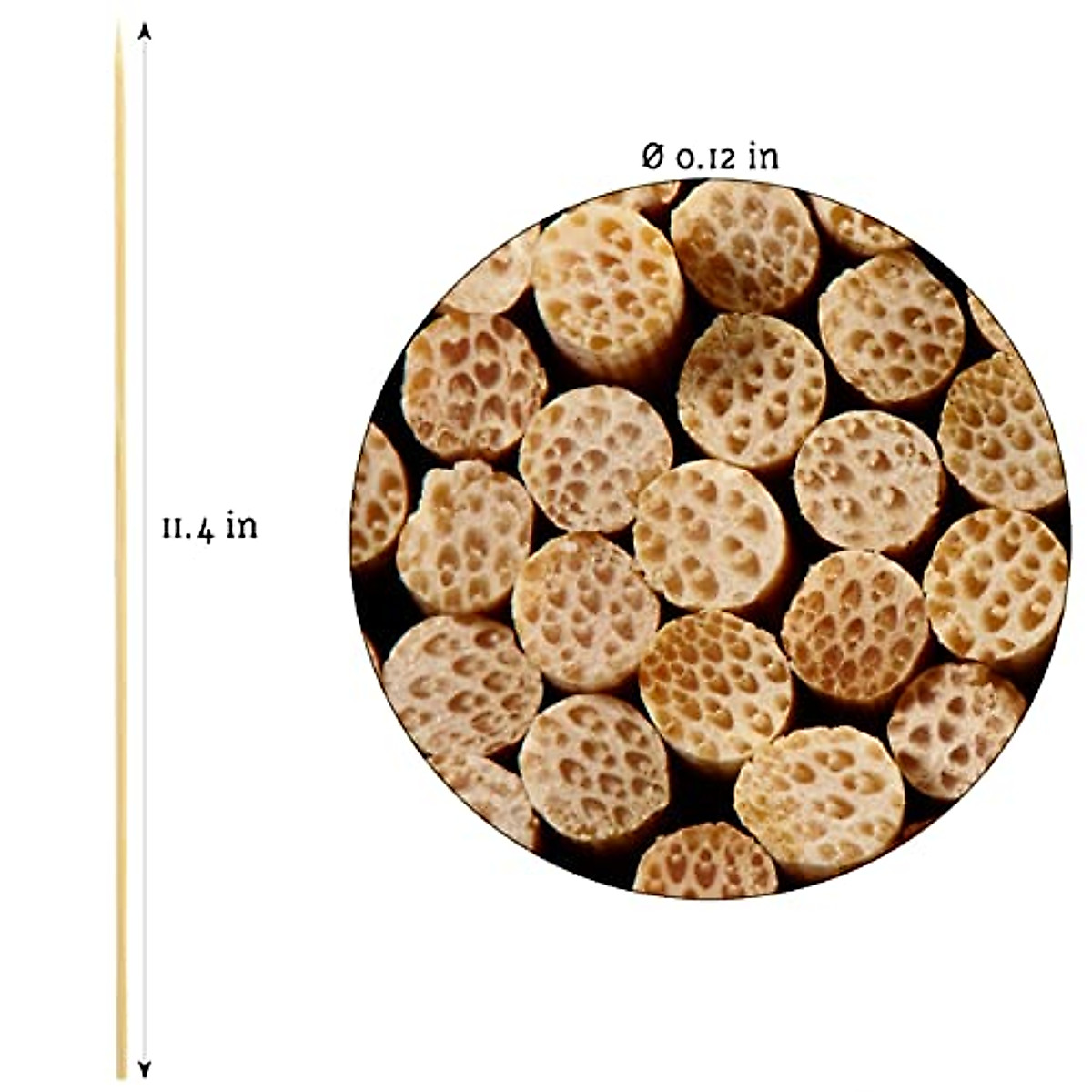 LIVAIA Wooden BBQ Skewers: 120 x Premium Bamboo Barbecue Skewers and Kebab Skewers Wood Extra Long - Wooden Skewers for Crafts - Round Wooden Skewers - Wooden Stick 11.4in - Bamboo Grill Skewers