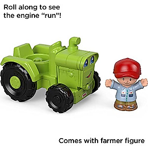 Fisher-Price Little People Toddler Farm Toy Helpful Harvester Tractor & Farmer Figure For Pretend Play Ages 1+ Years