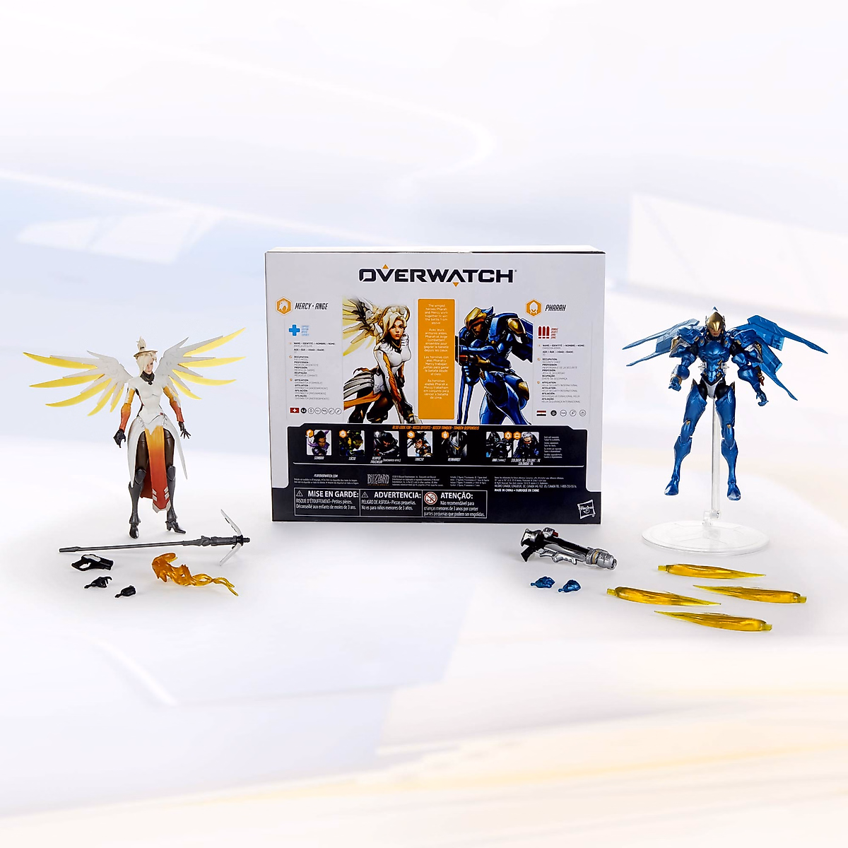 Hasbro Gaming Overwatch Ultimates Series Pharah and Mercy Dual Pack 6-Inch-Scale Collectible Action Figures with Accessories – Blizzard Video Game Characters
