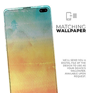 DesignSkinz Lined Orange 443 Absorbed Watercolor Texture Protective Vinyl Decal Wrap Skin Cover Compatible with The Samsung Galaxy S20 (Screen Trim & Back Glass Skin)