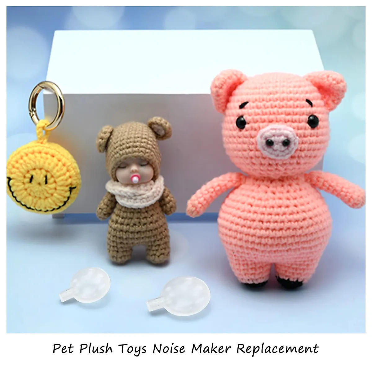 WishLotus Replacement Squeakers for Dog Toys, 30mm Toy Noise Maker Plush Toy Repair Reed Insert Airbag Replacement for Dog Cat Toy Repair Round(30mm 10pcs)