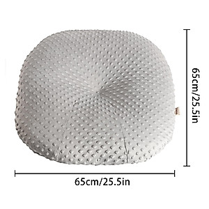 OWLOWLA Newborn Lounger Cover,Minky Removable Slipcover Fits Newborn Lounger for Baby Boy Girl(Silver Gray)