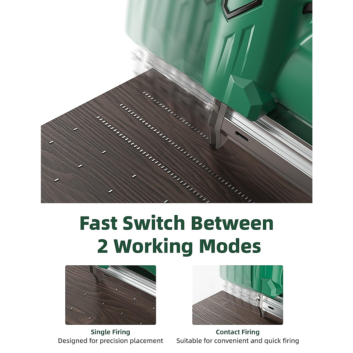 KIMO 18 Gauge Cordless Brad Nailer Battery Powered w/2X2.0 Batteries & Charger, 5000pcs Nails, 2 Modes with Single & Contact Firing