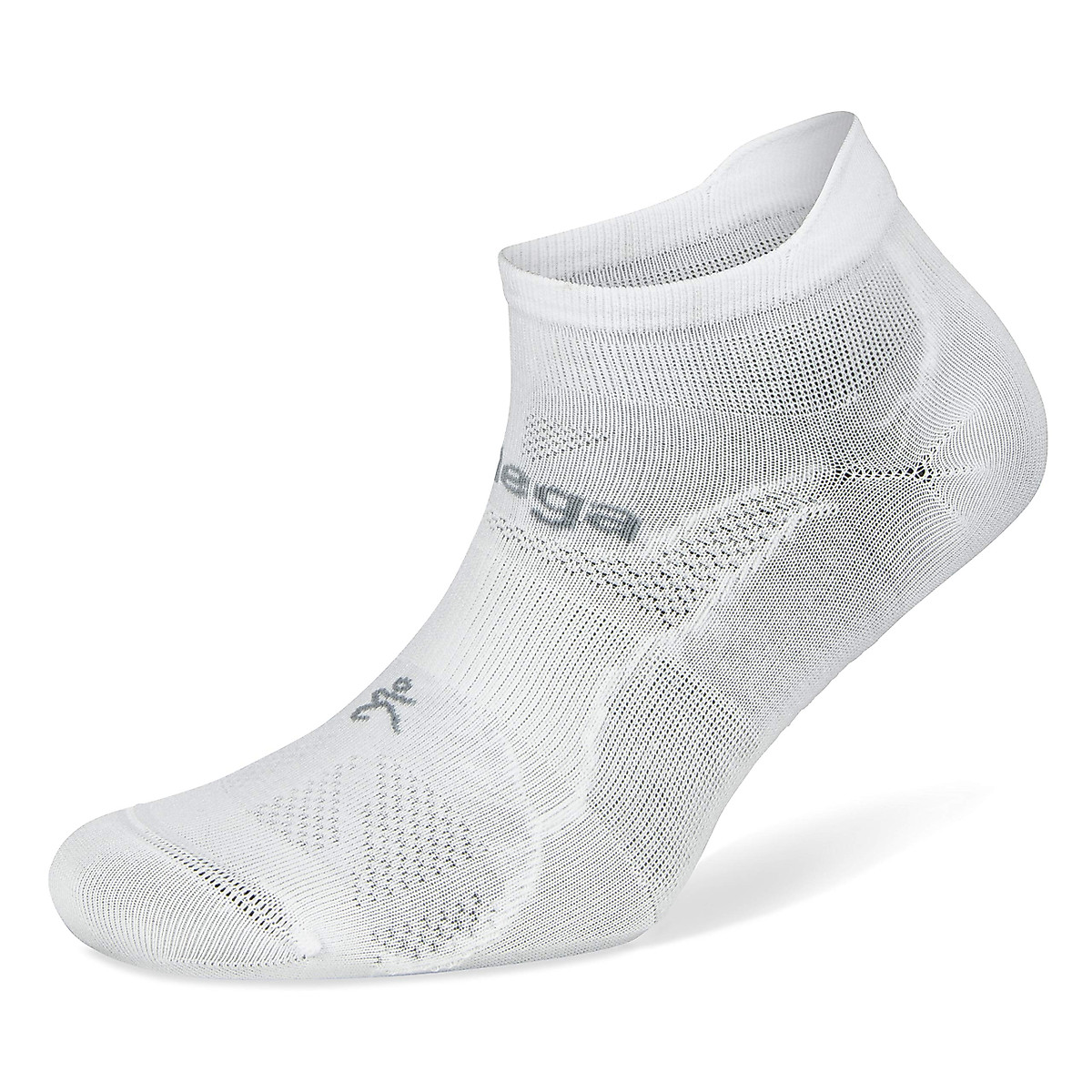 Balega Hidden Dry Moisture Wicking Performance No Show Athletic Running Socks for Men and Women (1 Pair) Medium, New White