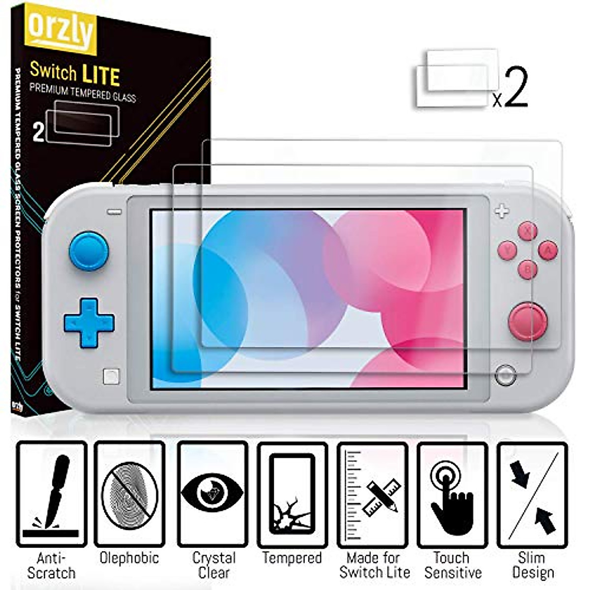 Orzly Switch Lite Accessories Bundle - Case & Screen Protector for Nintendo Switch Lite Console, USB Cable, Games Holder, Comfort Grip Case, Headphones, Thumb-Grip Pack & more (Orzly Gift Pack - Grey)