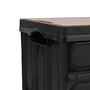 Folding Storage Box, 30L Removable Multifunctional Outdoor Storage Box for Outdoor(Black)